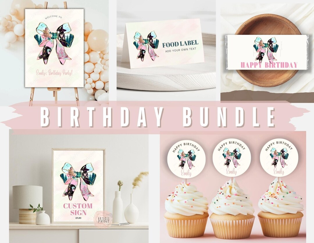Wicked Inspired Birthday Party Bundle, Thank You Tags, Welcome Sign ...
