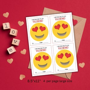 Valentine Printable emoji HEART Eyes Emoji Heart Eyes Kissy Face ...