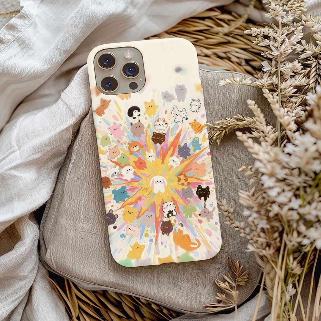 Kawaii Anime Phone Case, Cute Cartoon Animal Phone Case, Aesthetic ...