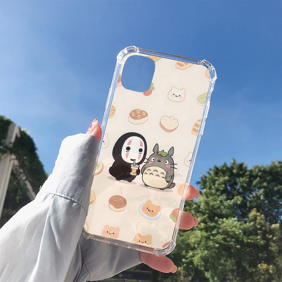 Kawaii Studio Ghibli Inspired Phone Case, Cute Anime Clear Phone Cover ...