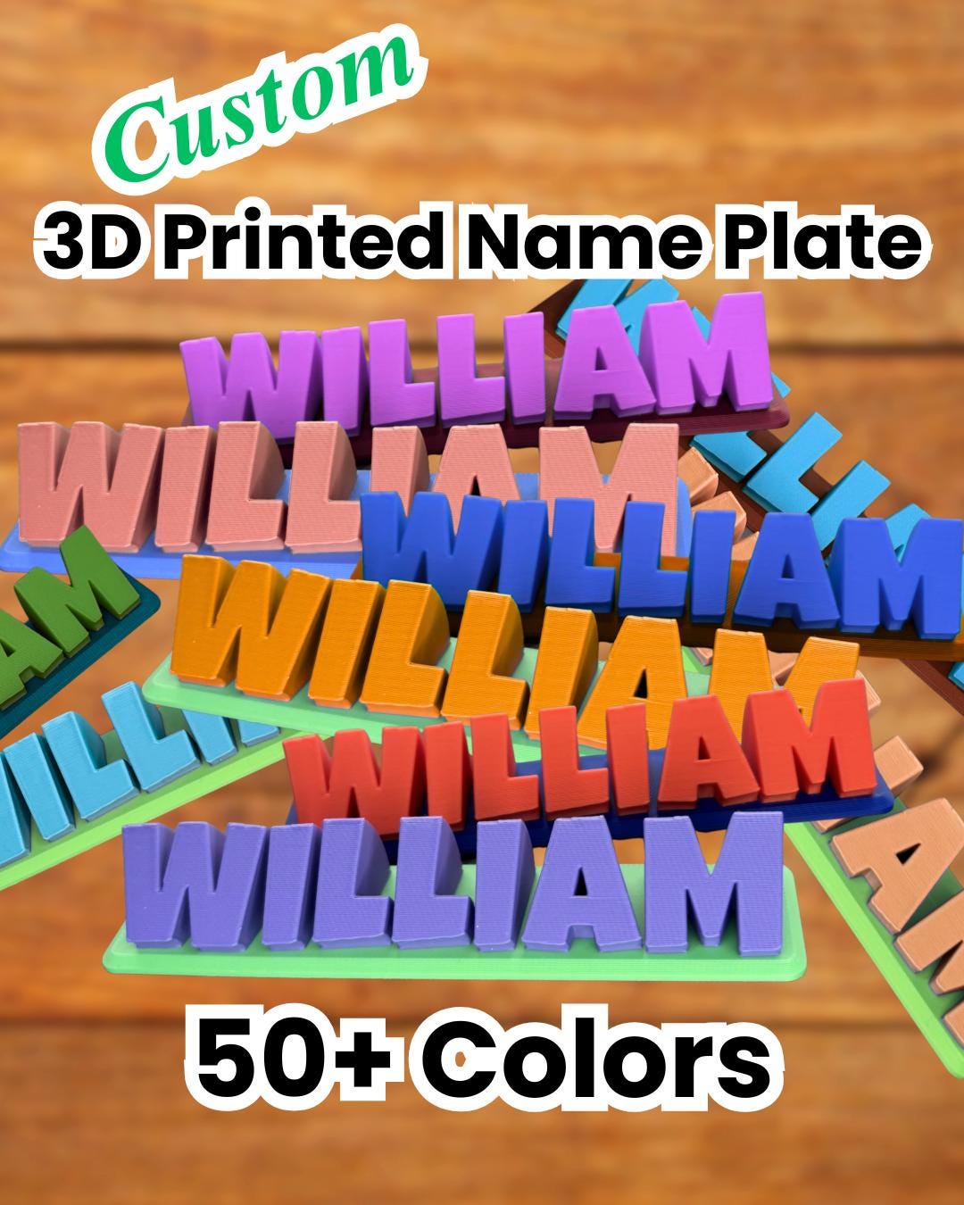 Custom 3D Printed Name Plate – Personalized Desk Name Sign - Etsy Canada
