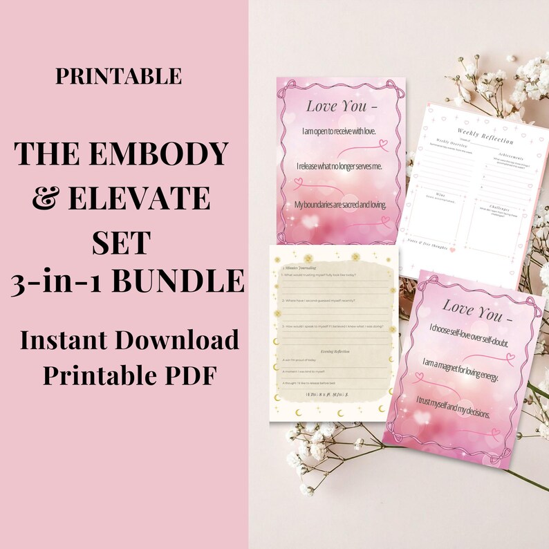 The Embody & Elevate Set 3 in 1 Bundle, 90 Day Reset Workbook, 90 Day ...