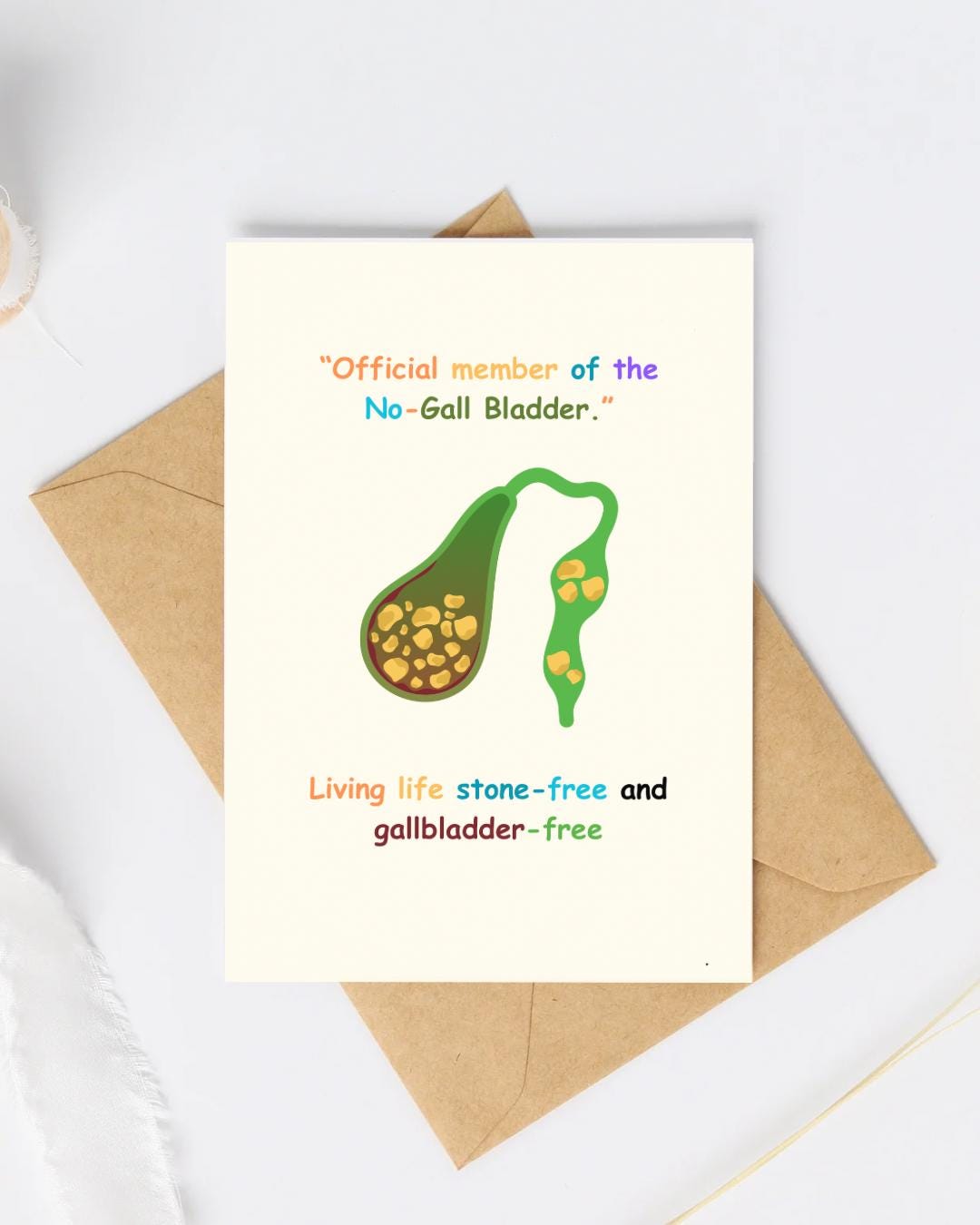 Funny Gallbladder Surgery Card Cholecystectomy Removal Get Well Soon ...