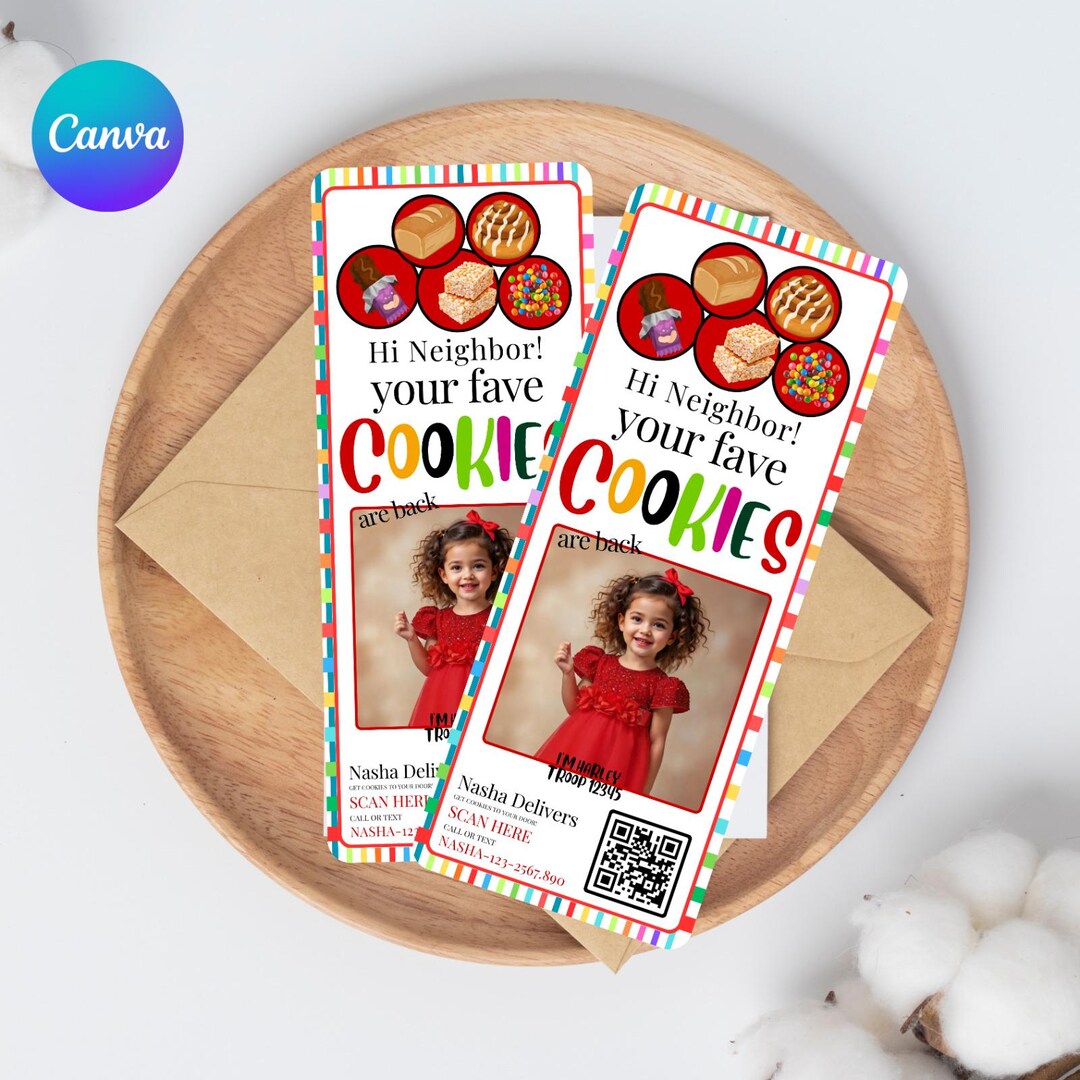 2026 Editable LBB Cookie Flyer Template | QR Code Cookie Menu | Ready ...