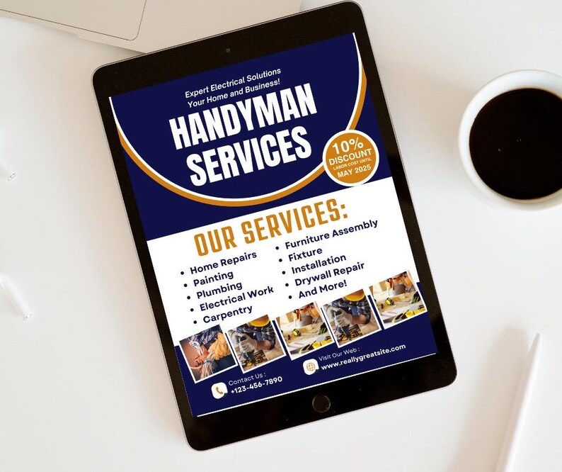 Handyman Service Flyer Template | Editable Handyman Flyer | Home Repair ...