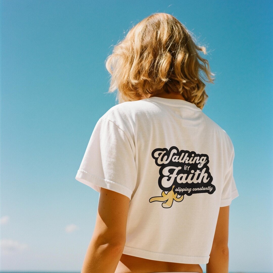 Walking by Faith PNG Digital Download | Funny Christian Design With ...