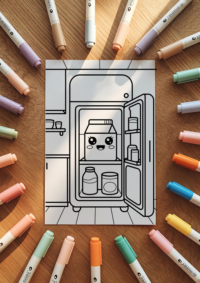 Kawaii Mini Rooms Coloring Book, 20 Adorable Dollhouse-inspired Rooms ...