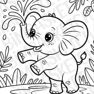 Cute Animals Coloring Book for Kids – 20 Kawaii Animal Pages, Printable ...