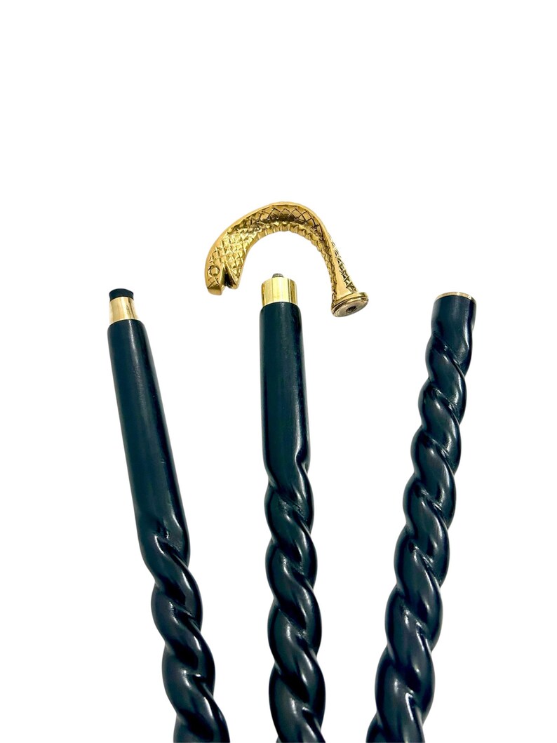 Handmade Brass Cobra Head Walking Cane: Vintage Style Wooden Stick - Etsy