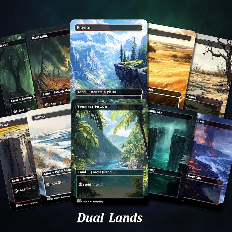 Land Pack for EDH | Shock, Dual, Fetch, Bond & Triome Lands | Full Art ...