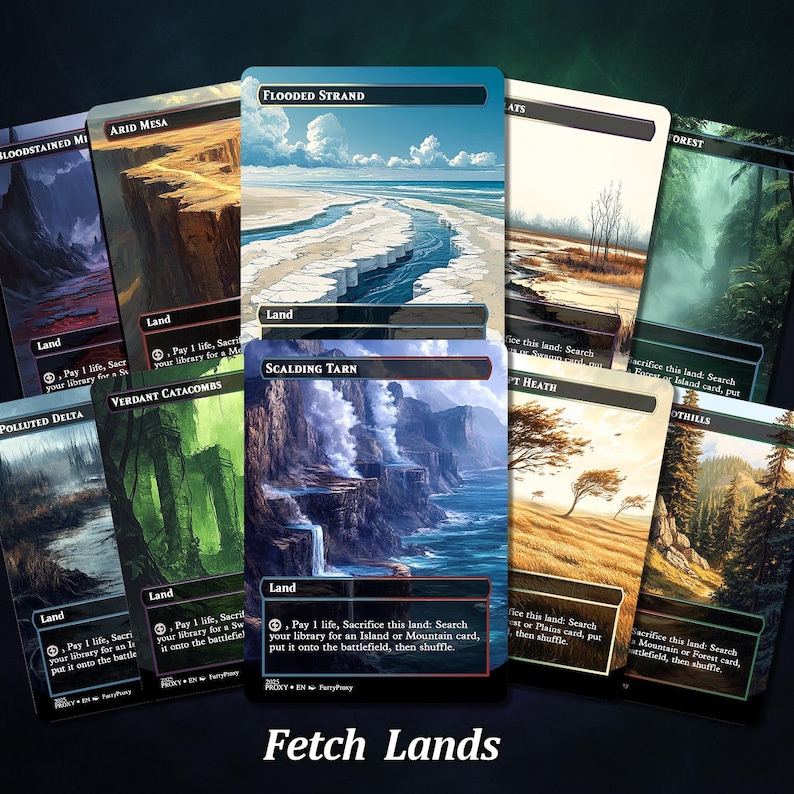 Land Pack for EDH | Shock, Dual, Fetch, Bond & Triome Lands | Full Art ...