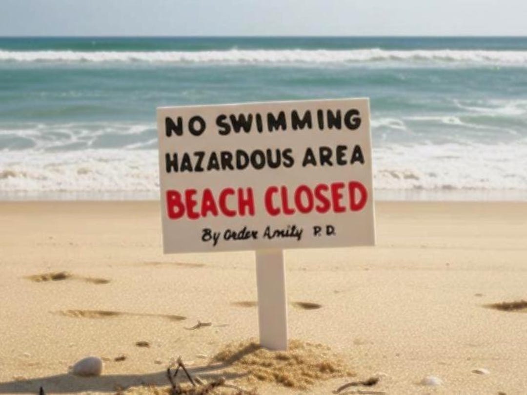 JAWS "beach Closed" Replica Sign - Etsy