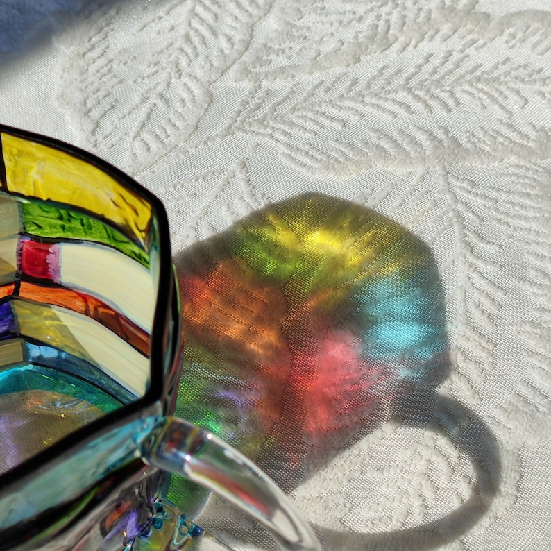 Handmade Stacked Book Glass Mug: Literary Stained Glass Effect - Etsy