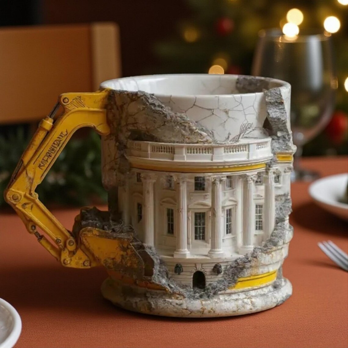 Unique Someone Lied Demolition Mug,3d Excavator Demolition Coffee Cup ...