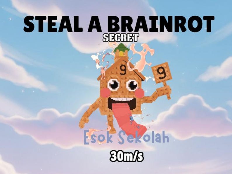 Steal A Brainrot | Esok Sekolah | Fast Delivery | Roblox - Etsy