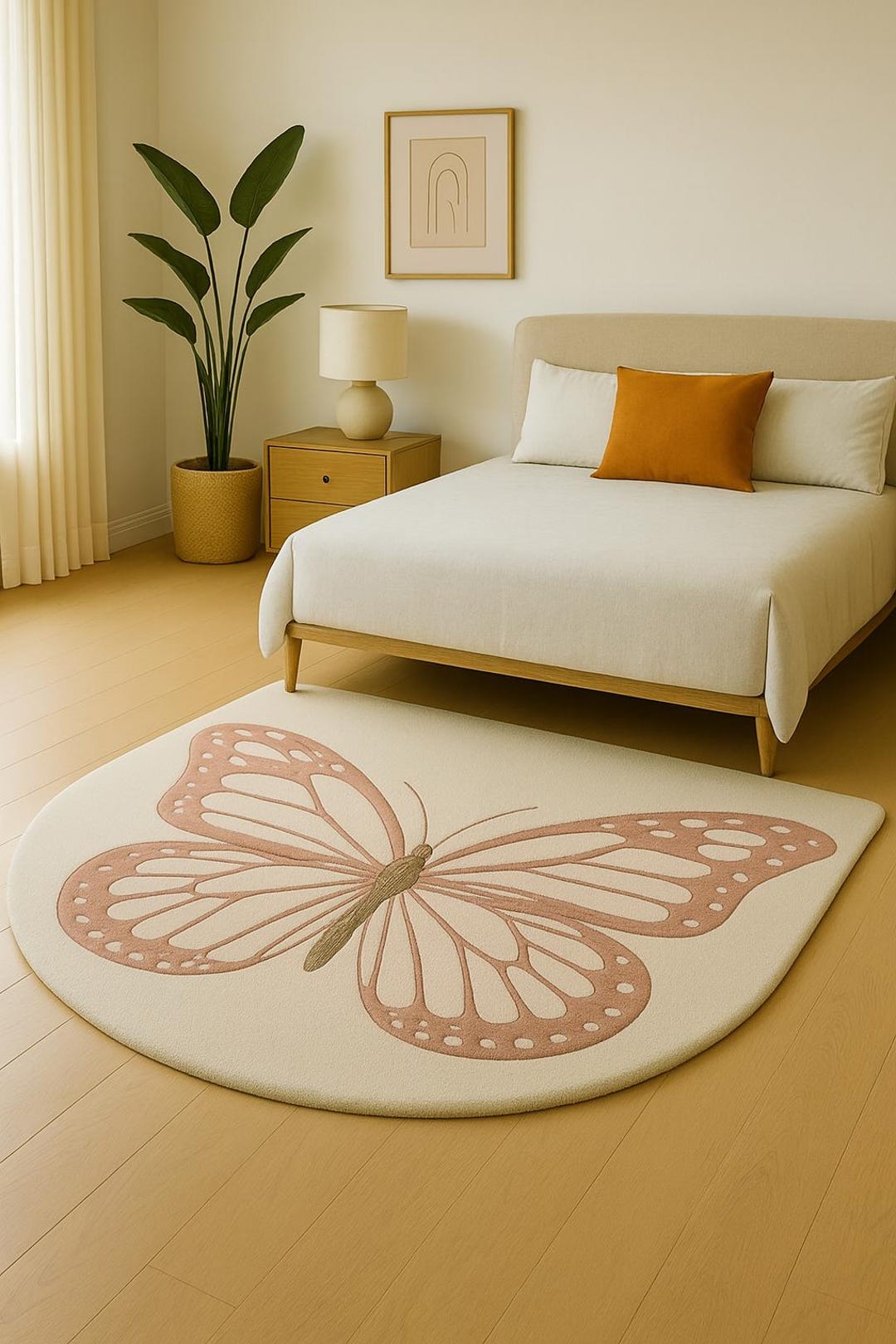 Hand-tufted Wool Butterfly Rug: Pastel Nursery Decor - Etsy