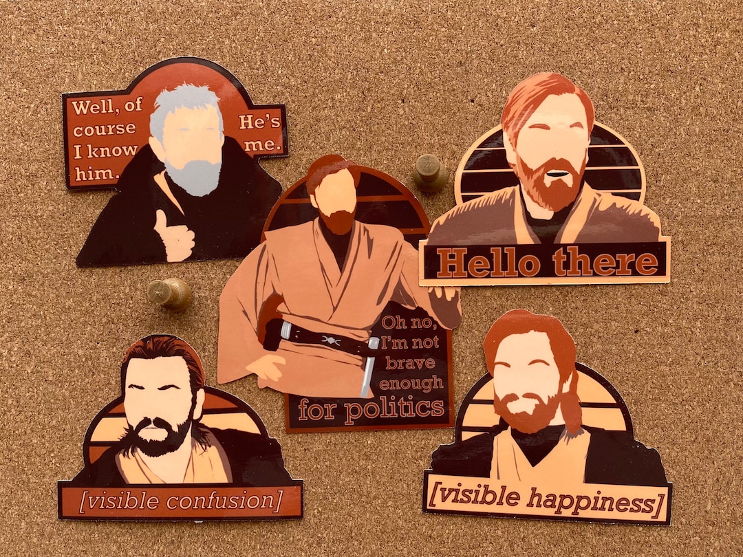 Obi-wan Kenobi Meme Vinyl Stickers/decals, Various Sizes/styles, W ...