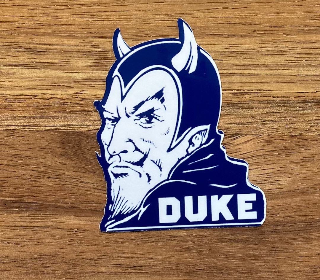 Blue Devil Mascot Vinyl Sticker/decal W Optional Water/weather ...