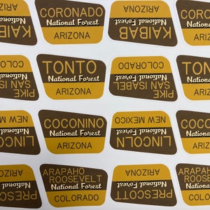 National Forest Sign Vinyl Sticker/decal W/ Optional Water/weather ...