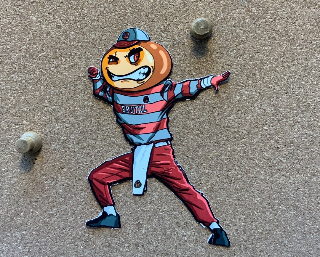 Original Artwork Buckeye Mascot Vinyl Sticker/decal W/ Optional Water ...