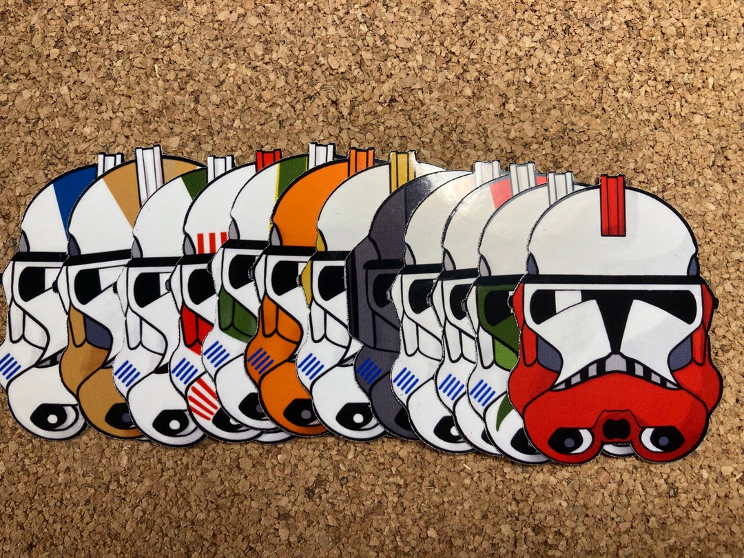 Stormtrooper Helmets Vinyl Stickers/decals Brilliant Colors, Durable W ...