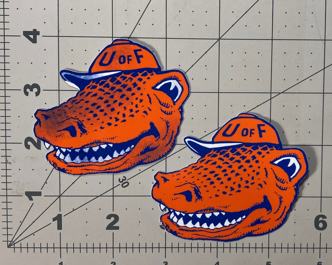 Retro Cap-wearing Gator Mascot Vinyl Sticker/decal W/ Optional Water ...
