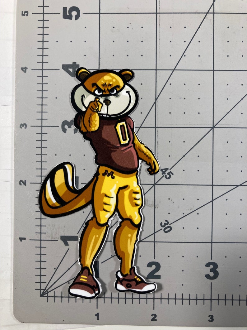 Original Artwork Gopher Mascot Vinyl Sticker/decal Brilliant - Etsy