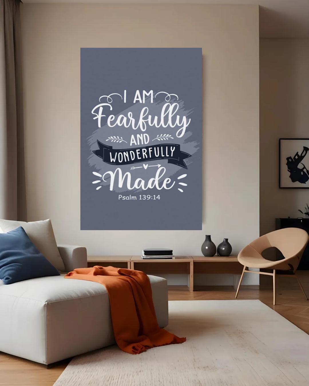 I Am Fearfully and Wonderfully Made Psalm 139:14 Wall Art Canvas ...