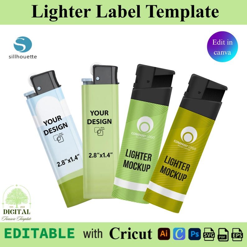 Lighter Label Template, Custom Lighter, Lighter Label SVG, Lighter ...