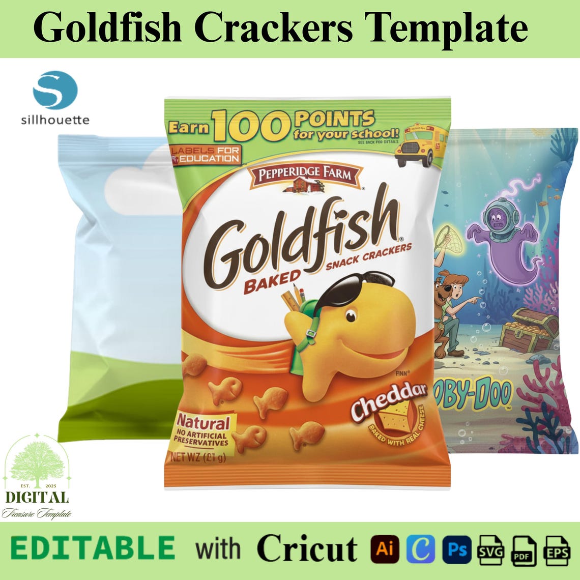 Goldfish Cracker Template, Chip Wrapper Template, Goldfish Wrap, Chip ...