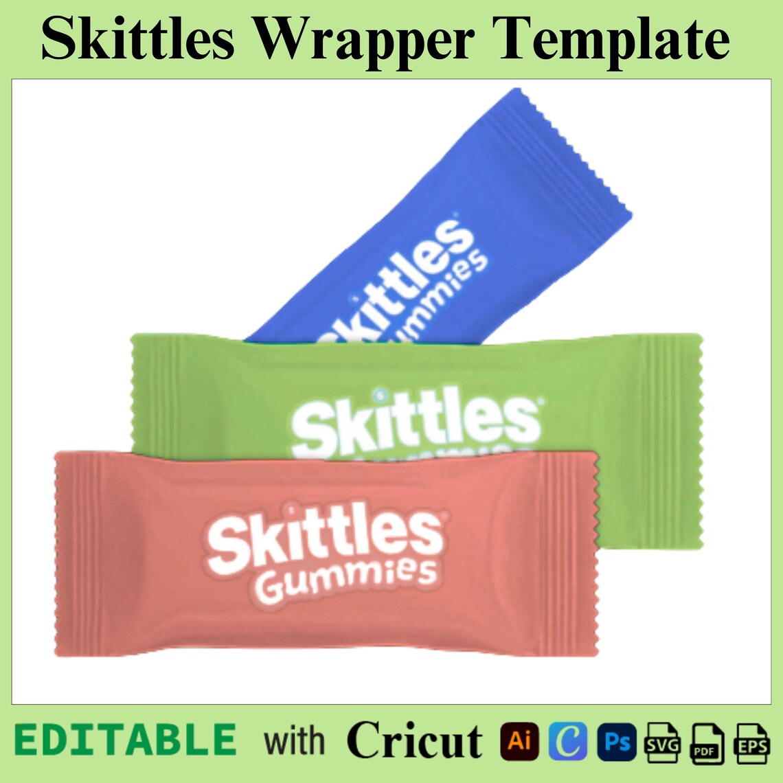 Skittles Wrapper Template, DIY Skittles Candy Template, Personalized ...