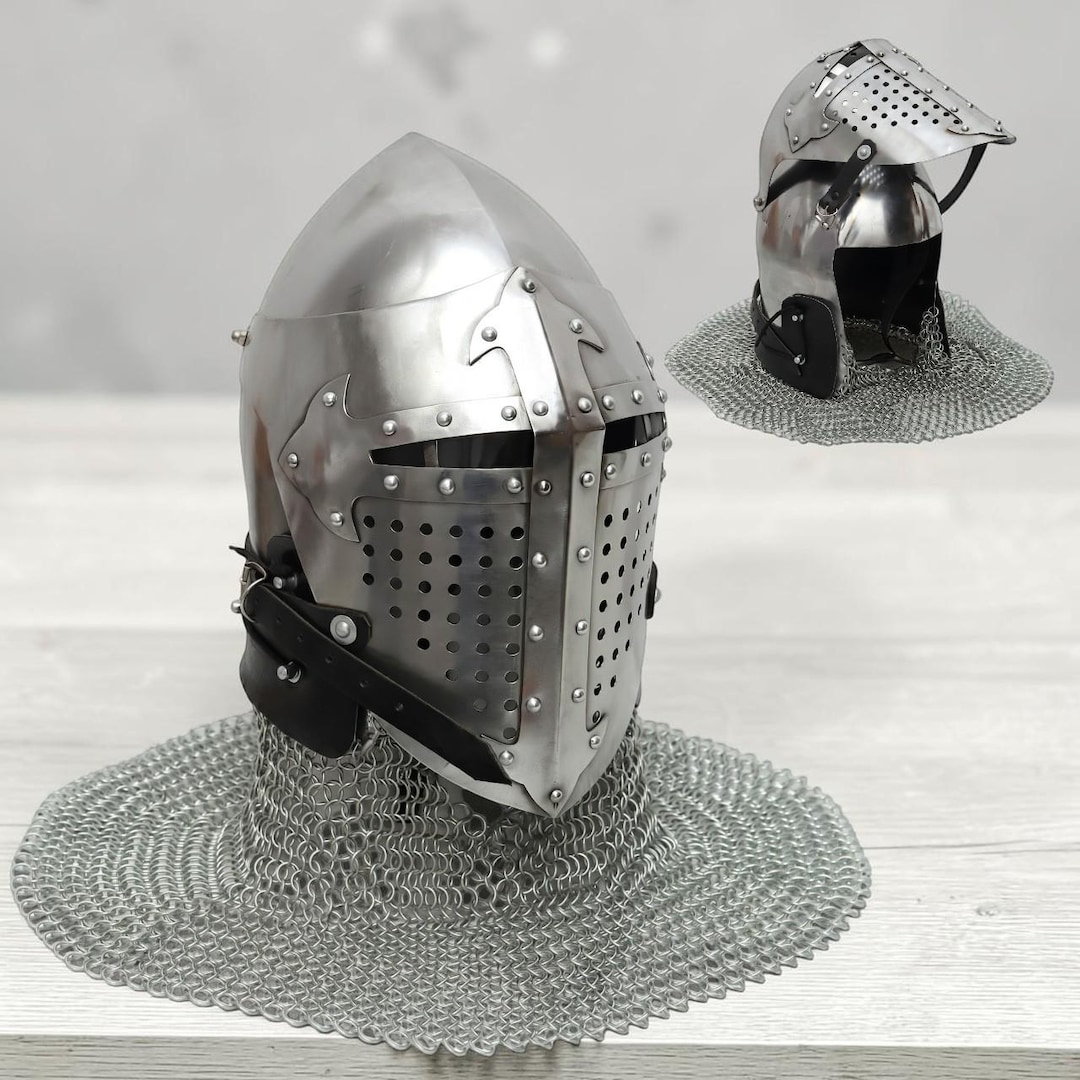 Medieval Knight Armor With Chainmail Helmetlarp, Cosplay & Renaissance ...
