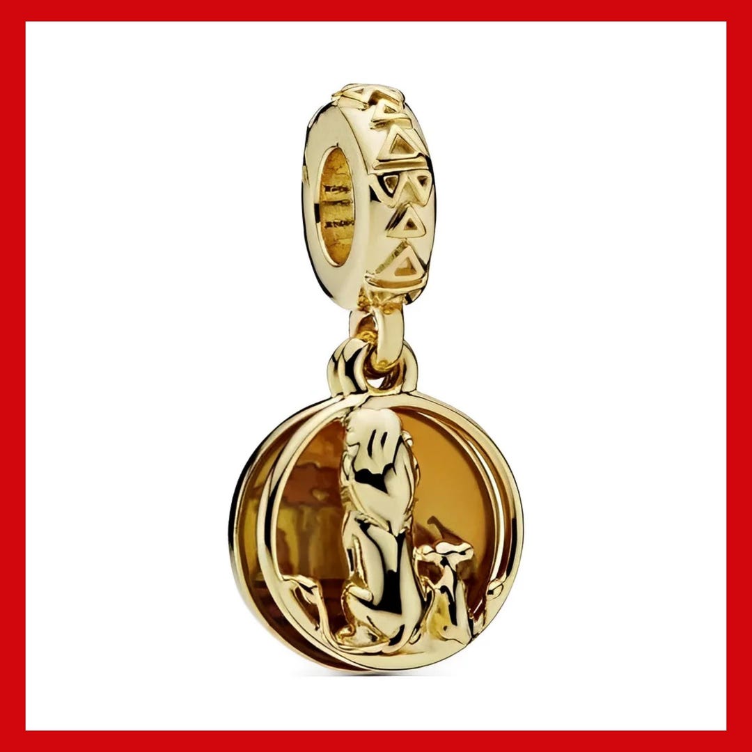 The Lion King Simba & Mufasa Sunset Dangle Charm,charm for Bracelet ...