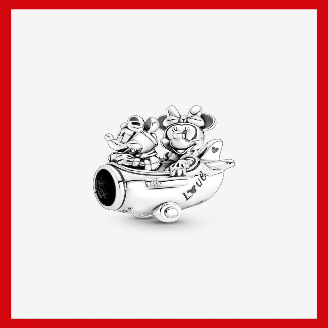 Mickey Mouse & Minnie Mouse Airplane Charm,charm for Bracelet,necklace ...