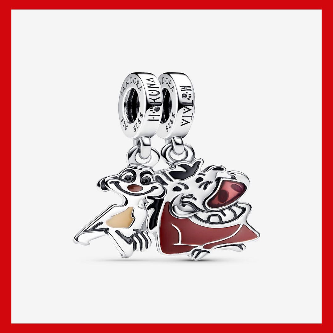 The Lion King Timon & Pumbaa Splittable Dangle Charm,charm for Bracelet ...