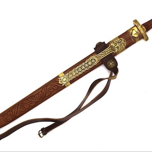 Custom Hand Forged Viking Sword: Medieval Warrior Replica With Scabbard ...