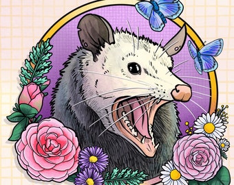 Goodnight Possum - 8 X 10 Inch Cut Paper Art Print - Etsy