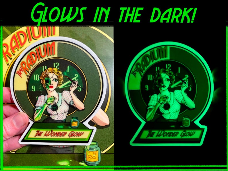 Glow in the Dark Radium Sticker - Etsy