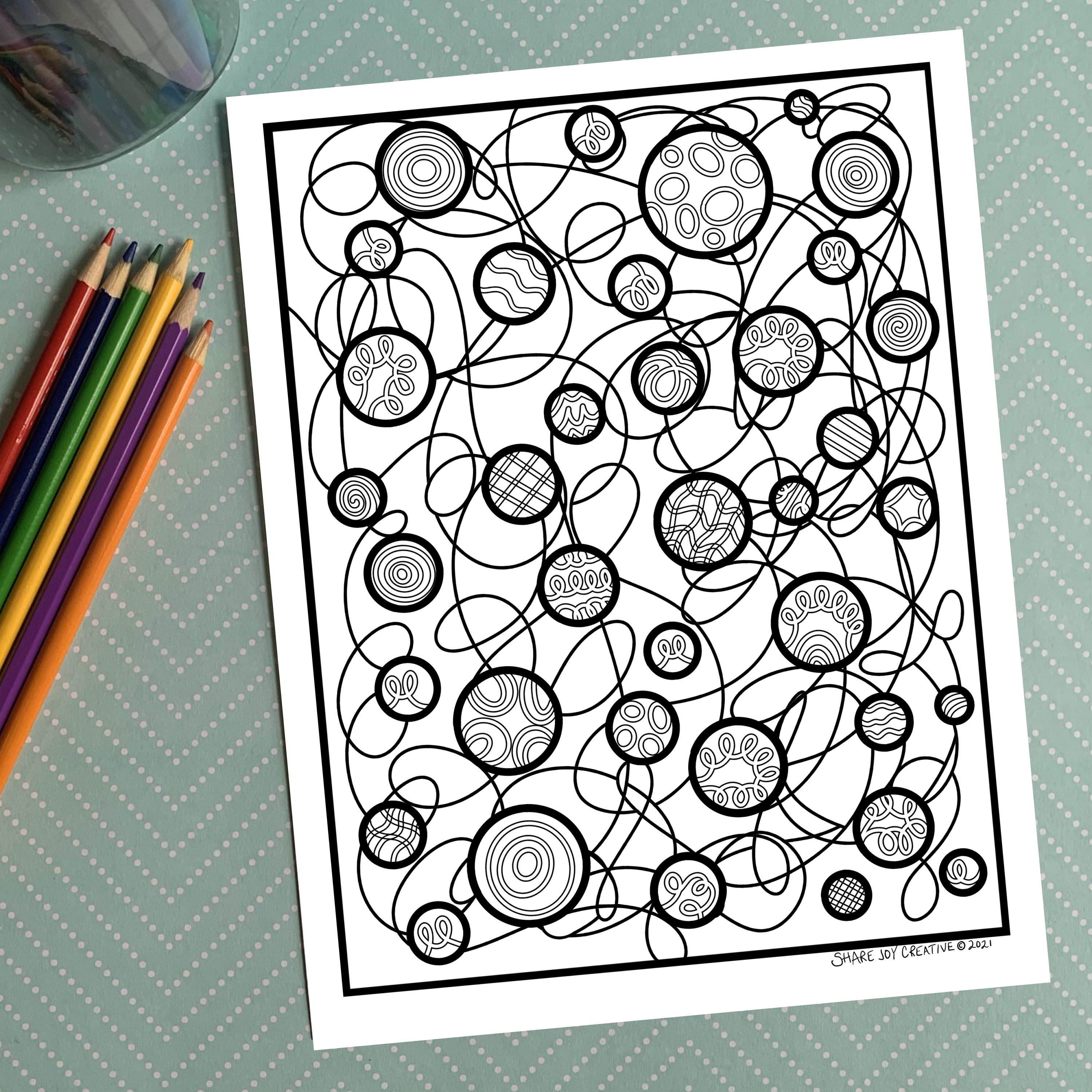 Geometric Circle Coloring Pages