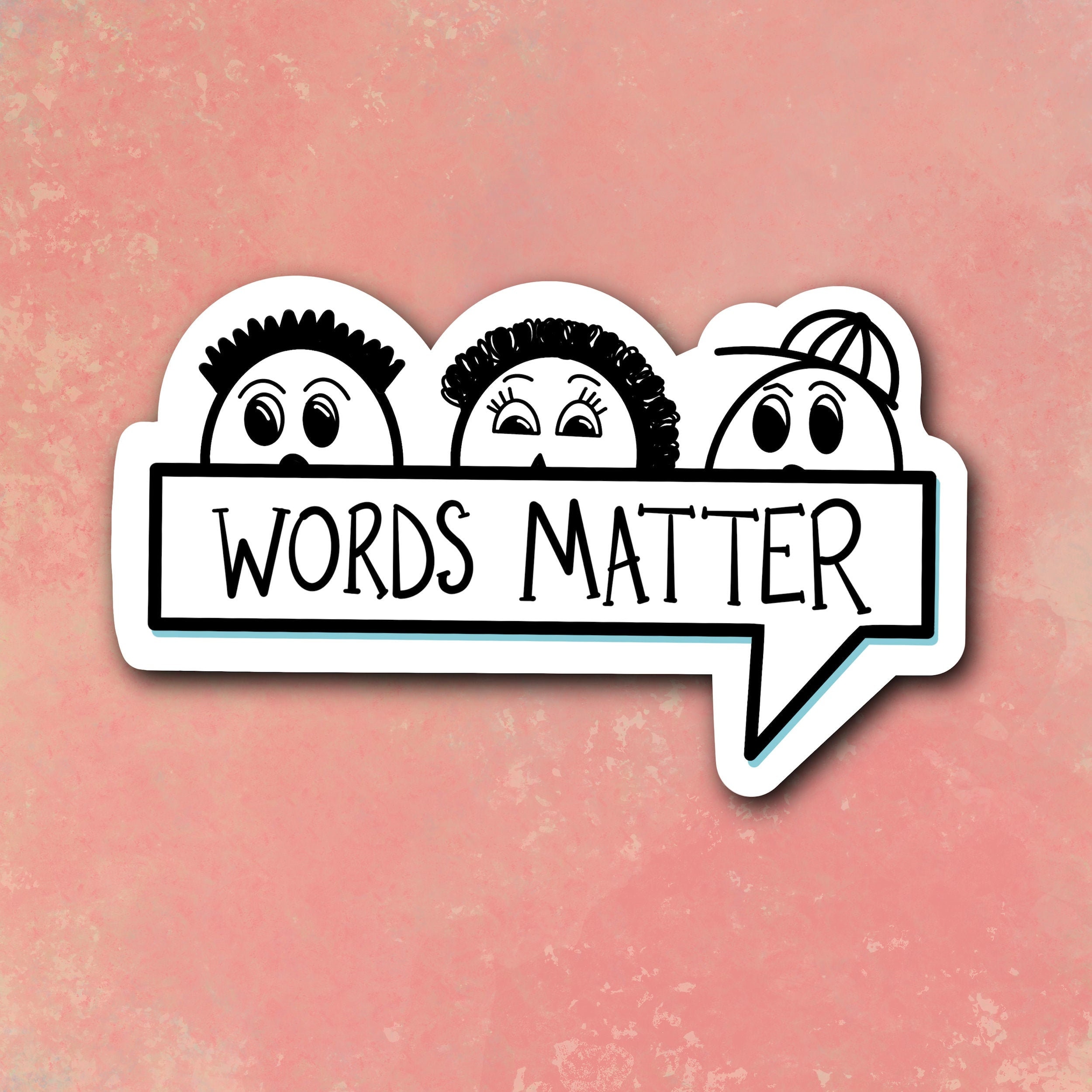 Words Matter Sticker Waterproof Sticker Be Kind Choose Kindness Words ...