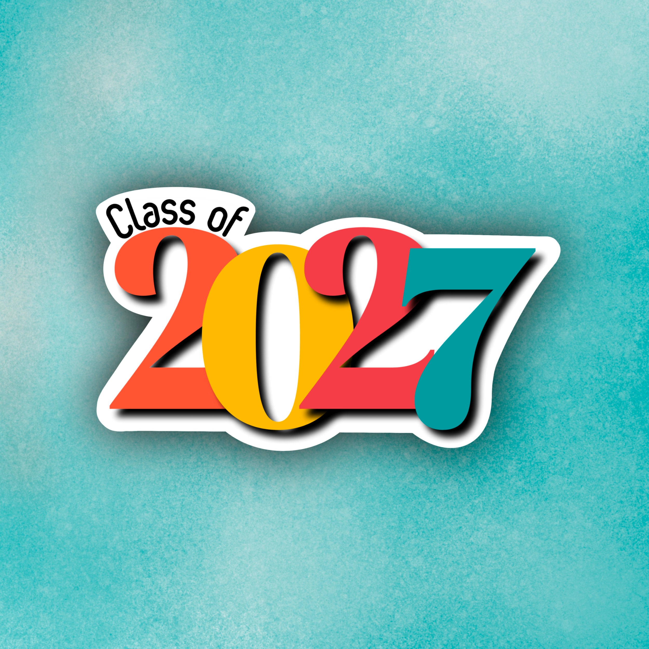 Class of 2027 Bright Sticker Waterproof Sticker Class Year 2027 Sticker ...