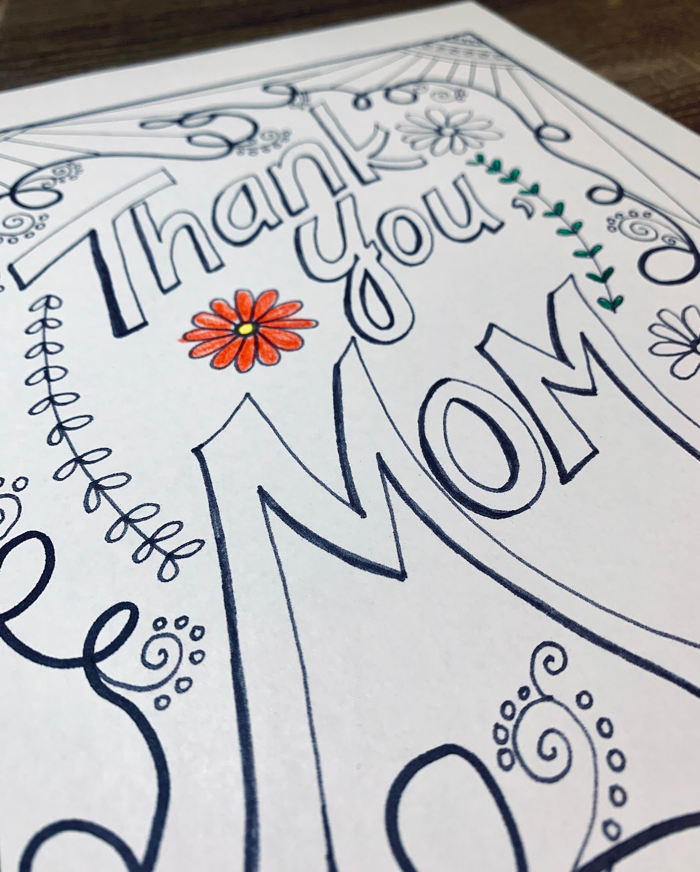 Thank You Mom Coloring Pages