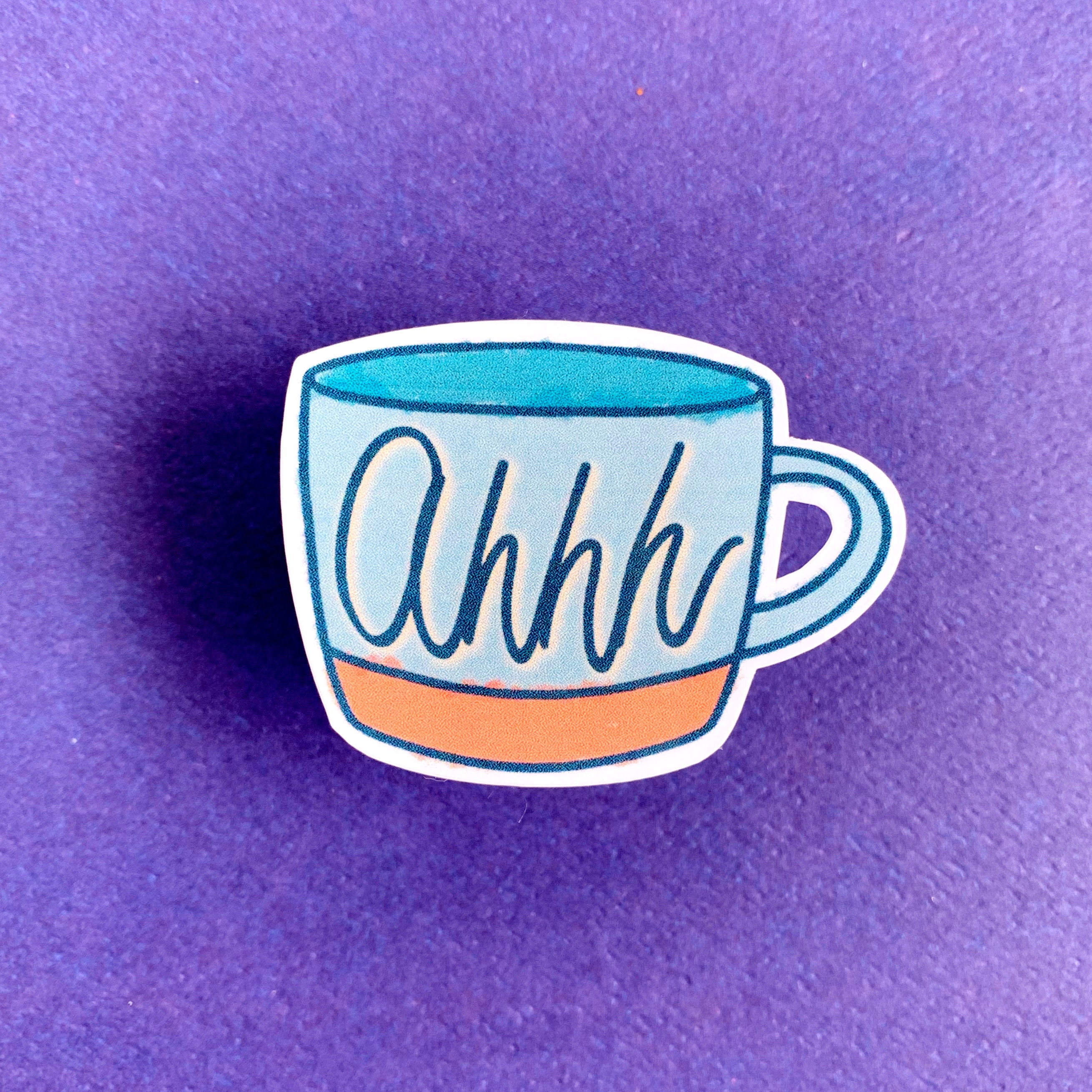 Ahhh Coffee or Tea Mug Sticker Water-proof Sticker Coffee Gift Coffee ...