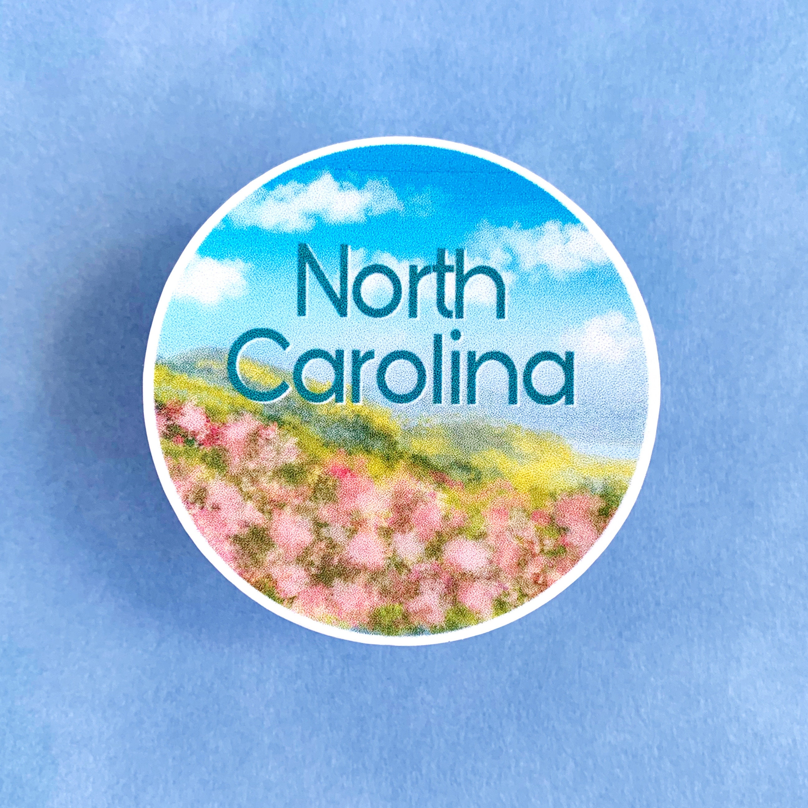 North Carolina Sticker North Carolina Round Sticker Water - Etsy Denmark