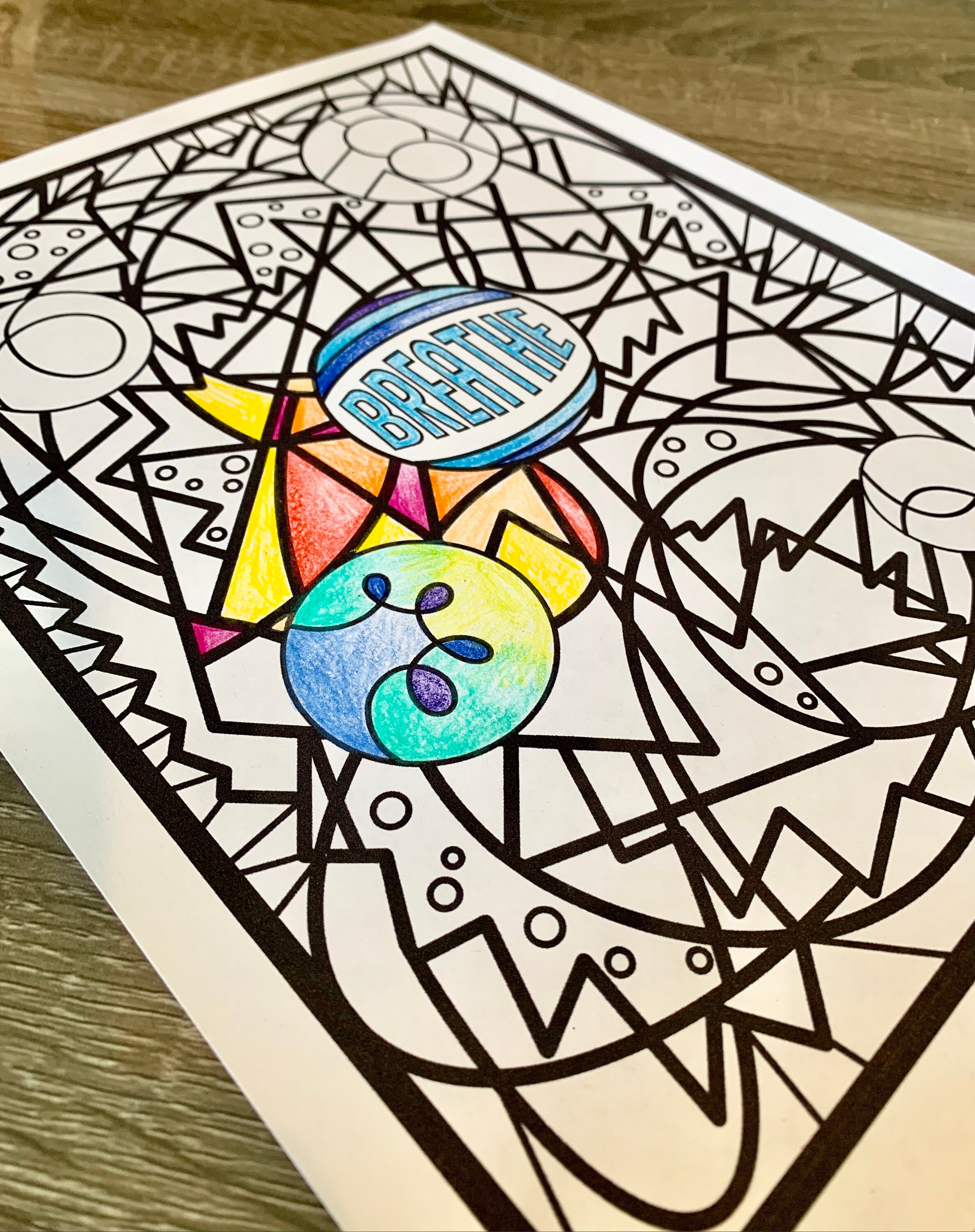 Breathe Coloring Page Digital Download Printable Coloring - Etsy