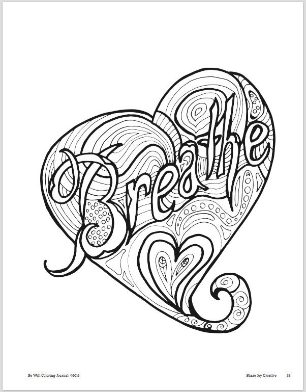 Be Well Coloring Journal - Etsy