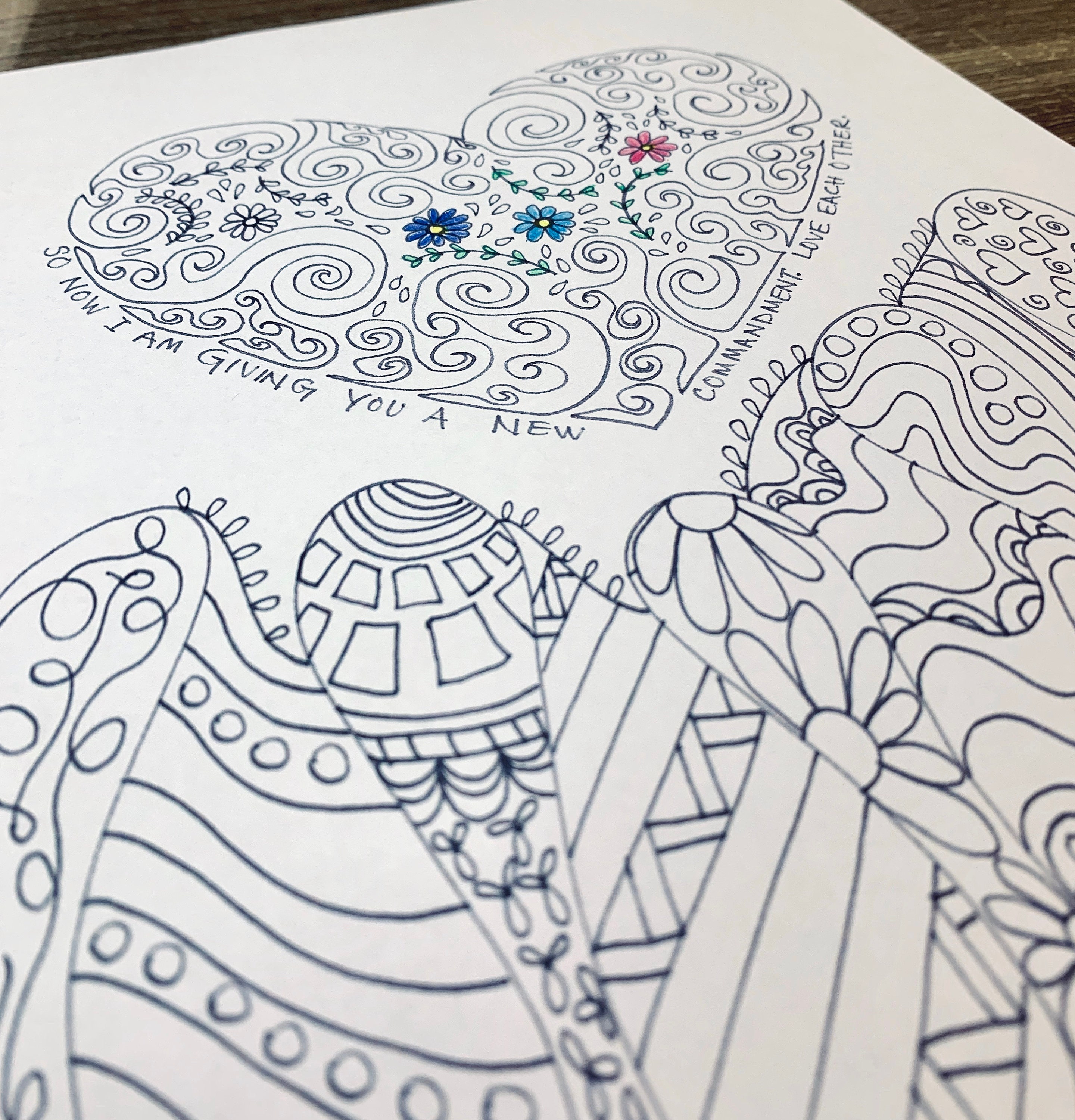 Love Each Other Coloring Page: John 13 - Printable Coloring Page ...