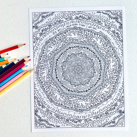 Be Still Coloring Page Printable Coloring Page - Etsy New Zealand