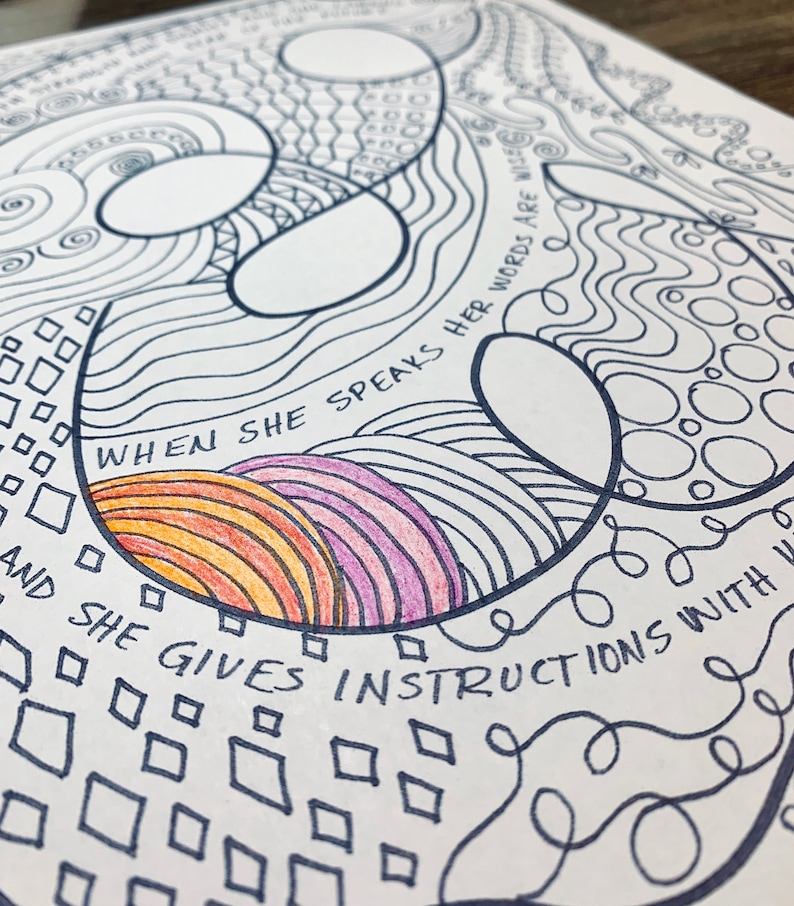 She is Clothed in Strength and Dignity Coloring Page - Printable ...