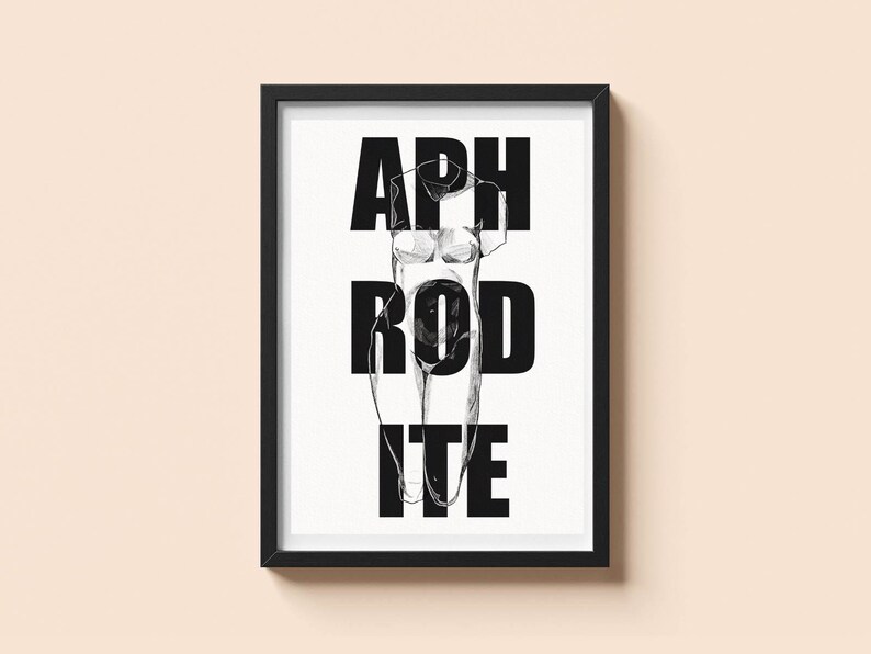 Aphrodite Printable I Digital Wall Art I Graphic I Greek Statue I ...